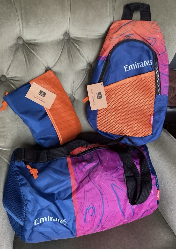 Emirates In Flight Baggage Crossbody Bag, Backpack & Duffel Bag ...