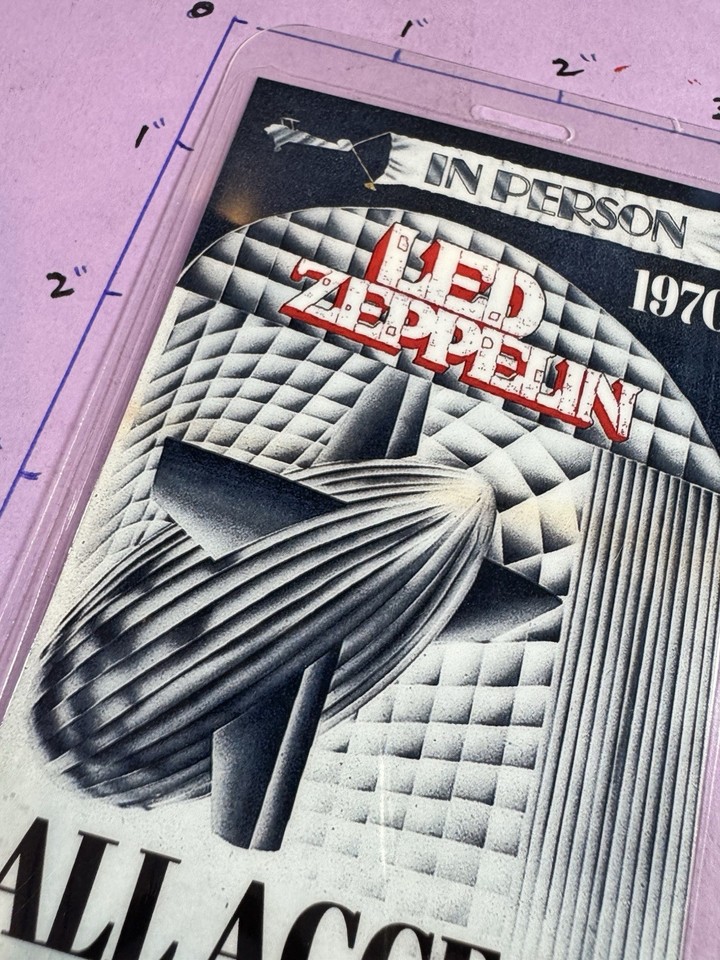 Led Zeppelin Commemorative, 1970 Tour All Access Backstage Pass, And ...