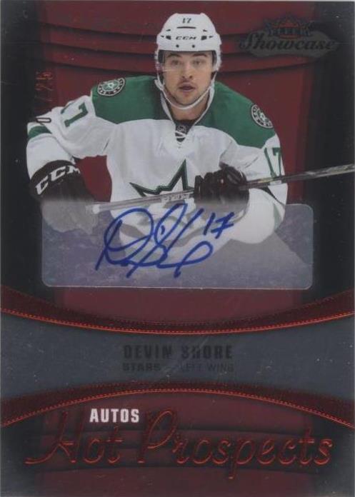 2015-16 Upper Deck Fleer Showcase - Hot Prospects Autos Devin Shore ...