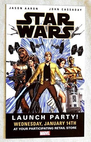 Star Wars #1 Comic Launch Party Promotional Card Marvel Comics 2014 ...