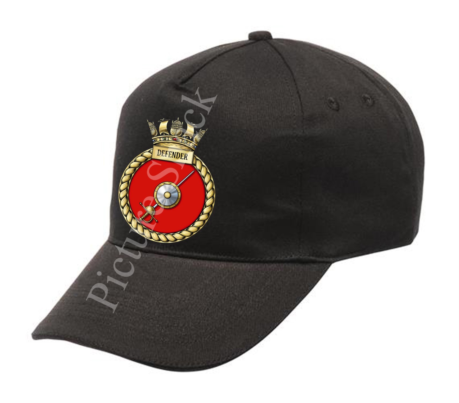 HMS DEFENDER SHIPS CREST PRINTED ON A BASEBALL CAP. ROYAL NAVY. | eBay UK