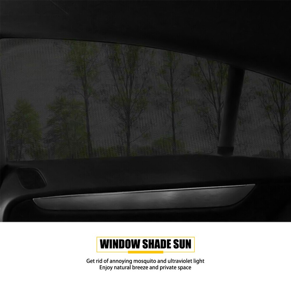 4x New Car Window Sun Shade Cover Mesh Shield UV Protection Nylon Mesh ...