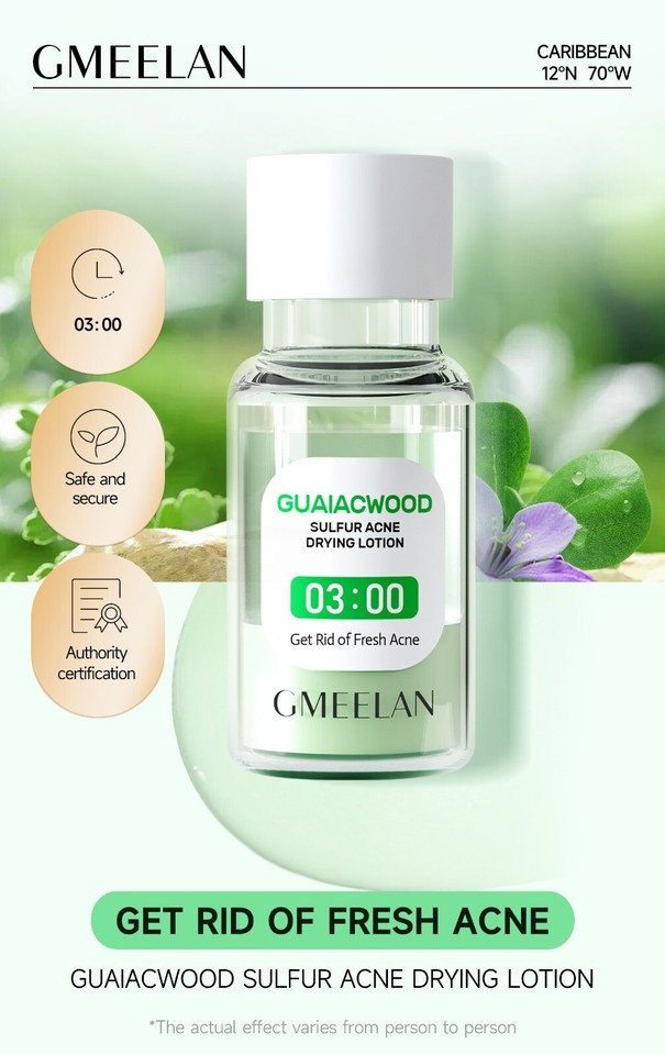 GMEELAN Guaiacwood (EXP08/2026) Sulfur Acne Drying Lotion Colloidal ...