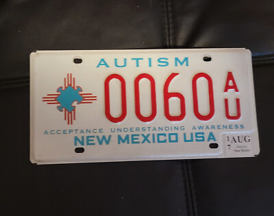 REAL NEW MEXICO USA AUTISM AWARENESS LICENSE PLATE AUTO CAR TAG ZIA ...