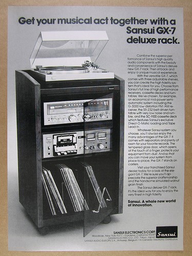1978 Sansui GX-7 Stereo Rack System photo G-3000 SR-232 vintage print ...