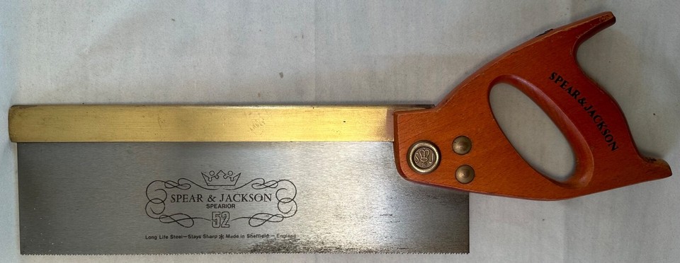 SPEAR & JACKSON #52 - 12” TENON SAW 14TPI - Spectacular with Cardboard ...