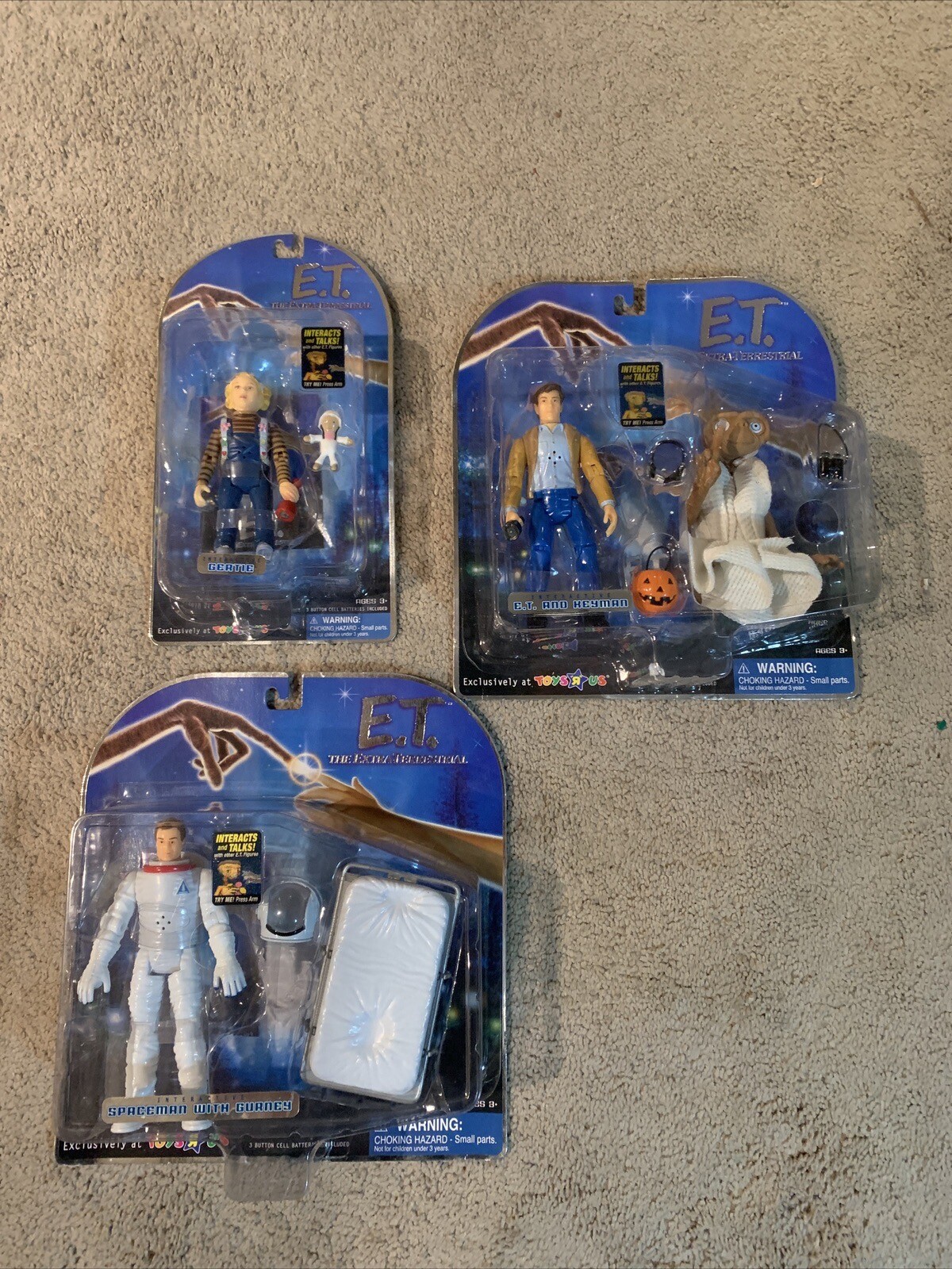 NEW UNOPENED 2001 ET LOT 20th A Keyman/Gertie/Spaceman Action Figures ...