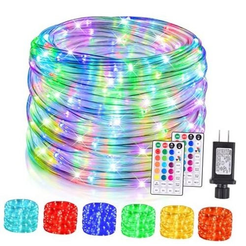 99Ft LED Rope Lights Outdoor, 18 Colors Changing Fairy String Light ...