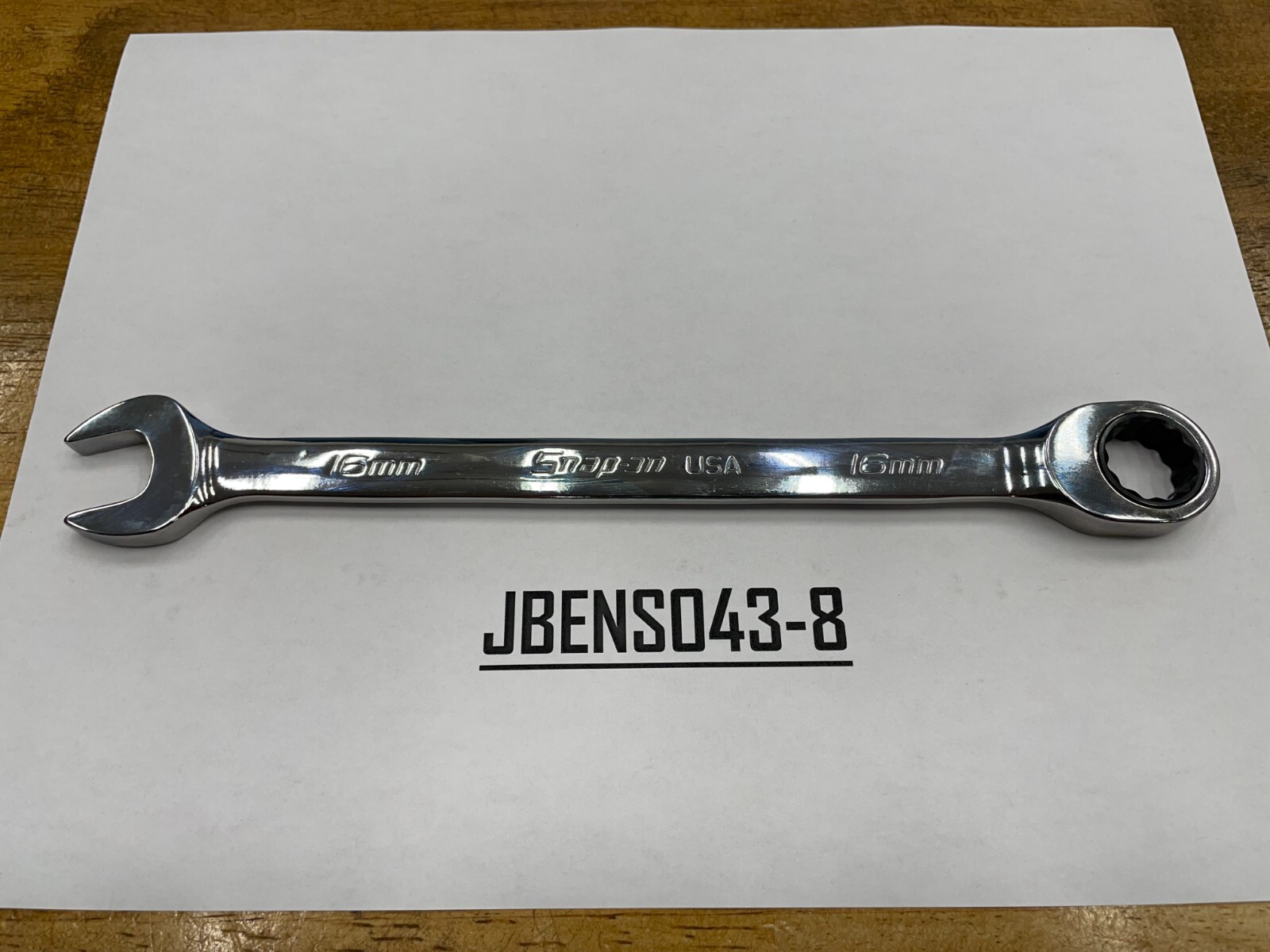 Snap-on Tools NEW 16mm Metric 0° Non-Reversing Ratcheting Combo Wrench ...