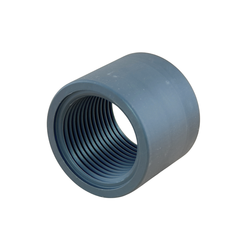QUTO BSP Dn25 G1" BSPP Through Tread short PVC Coupling with Groove ⬇ ...