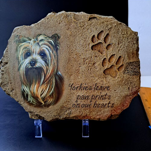 YORKIES LEAVE PAW PRINTS ON OUR HEARTS LIMITED EDITION PLAQUE yorkshire ...