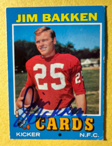 SIGNED JIM BAKKEN 1971 TOPPS FOOTBALL CARD AUTOGRAPHED - CARDINALS | eBay