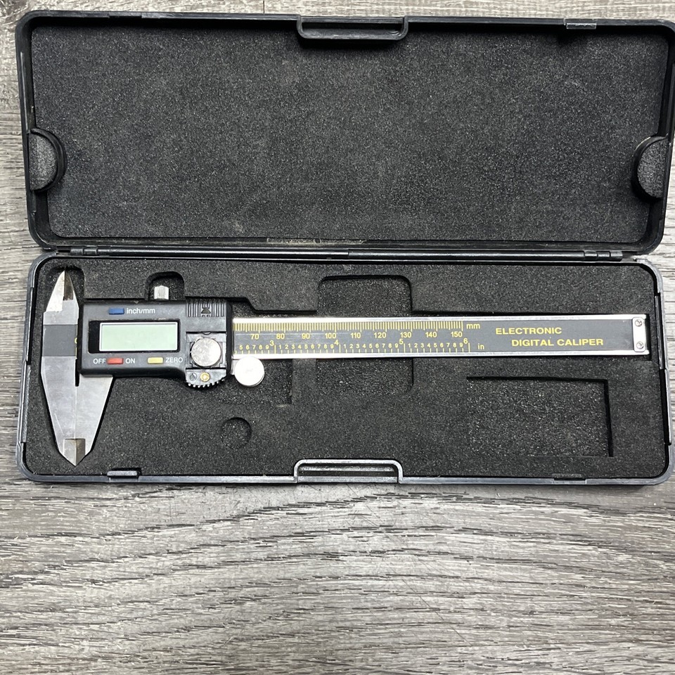 Caliper 0-150mm Measuring Tool 6 in LCD Digital Electronic Carbon Cal ...
