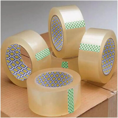CLEAR STRONG PARCEL PACKING TAPE CARTON SEALING CELLOTAPE PACKAGING ...