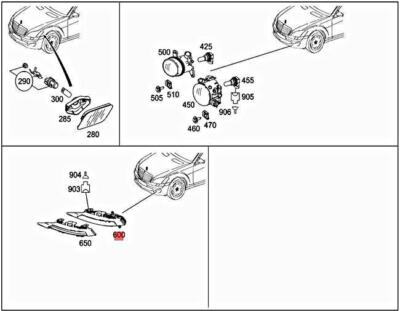 Genuine MERCEDES W221 S-CLASS W221 Daytime running lamp 2218201456 | eBay