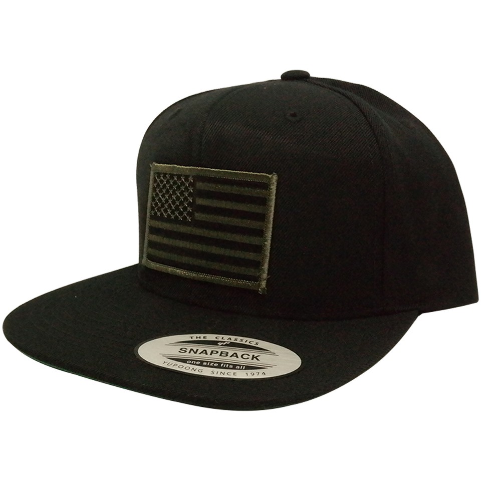 Flexfit Original Snapback Cap with Patriotic American Flag Patch - FREE ...