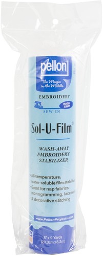 Pellon Sol-U-Film Wash Loin Broderie Stabilizer-Clear 8 " X9yd | eBay