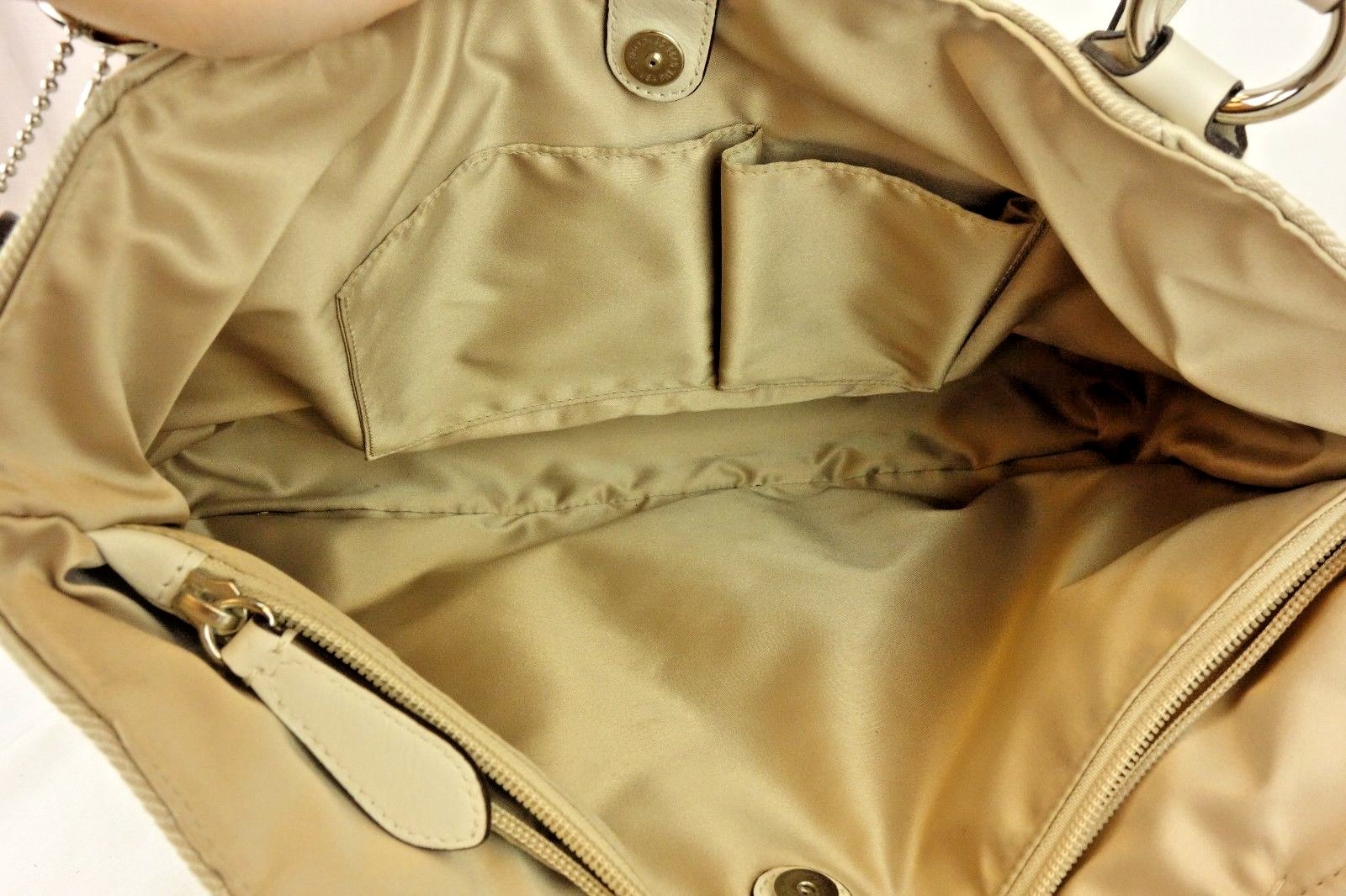 COACH Abby Tote Bag Ivory Jacquard Signature Cream Le… - Gem