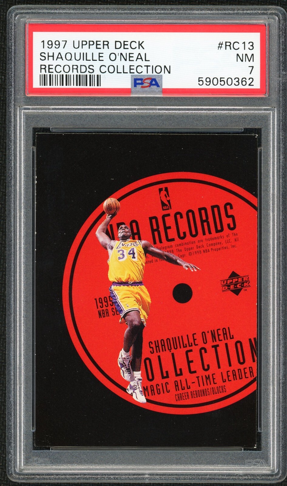 1997-98 Upper Deck - Nba Records Collection Shaquille O'Neal #RC13 for ...