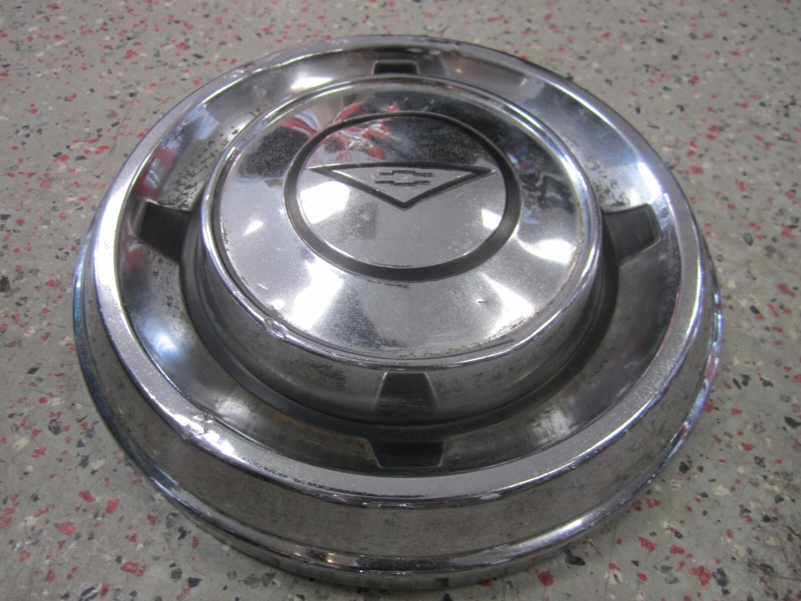 Set (4) OEM 1950s 1960s Chevy SS 409 Corvette Dog Dish Poverty Hubcaps ...