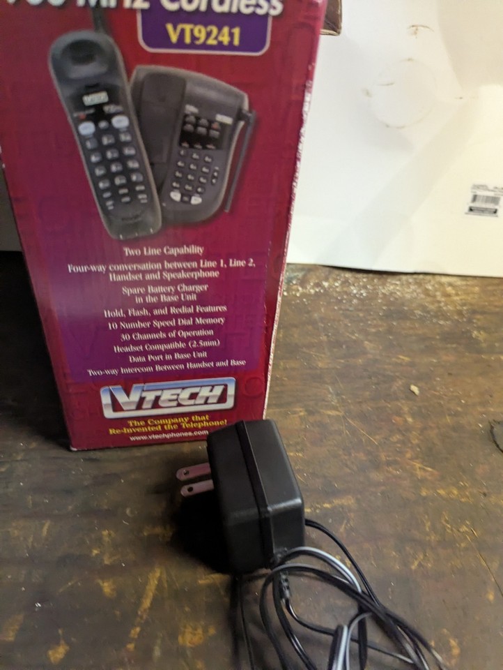 1999 Vtech VT 9241 900 MHz Cordless Two Line Speaker Phone - Needs ...
