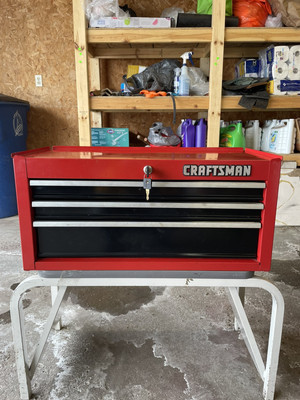 Craftsman 3 Drawer Intermediate Chest / Middle Tool Box Sears USA Red ...