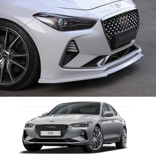 Front Lip+Side Skirts Body kits Unpainted For Hyundai Genesis G70 2018 ...