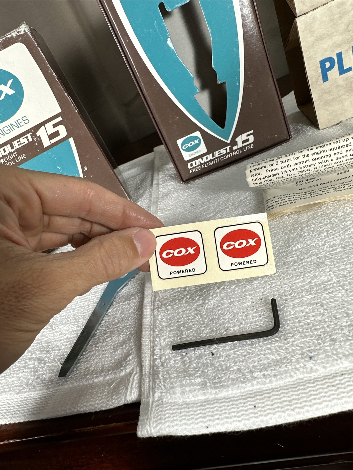 NEW Vintage COX Conquest 15 Engine #2800 Free Flight Control Line+Box ...