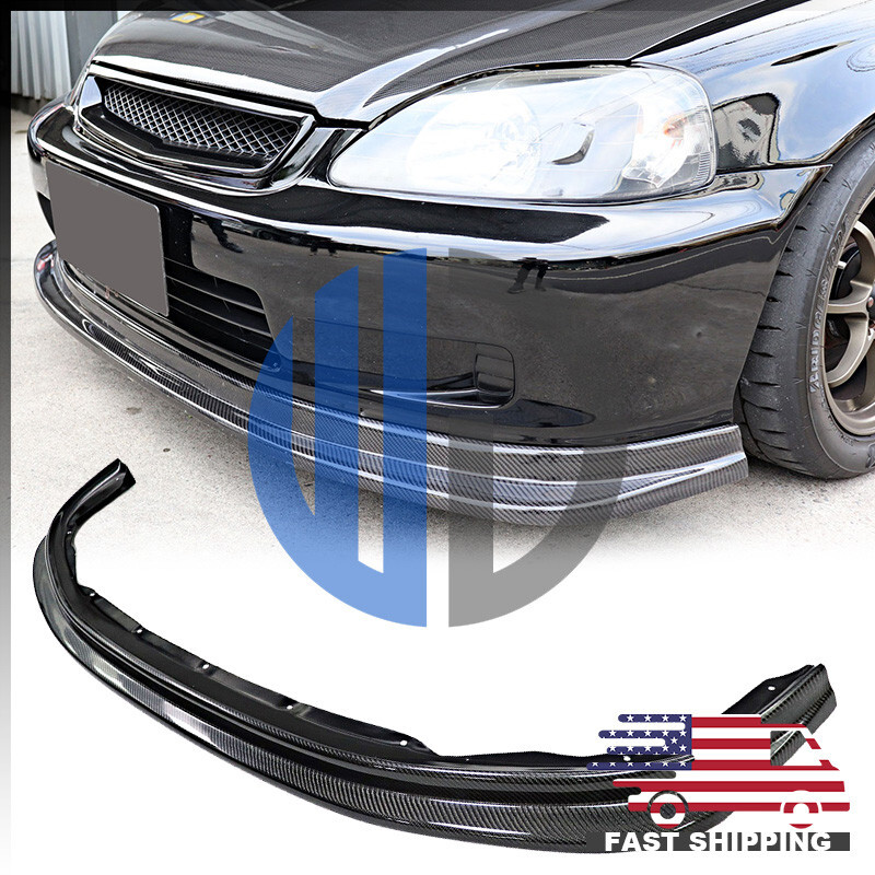 For 1999 2000 Honda Civic Si EK9 Tactical Style Carbon Fiber Front ...