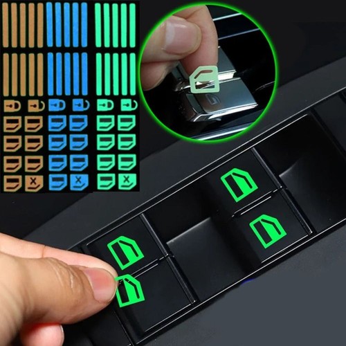 Cars Interior Stickers Car Window Button Sticker Luminous Sticker | eBay