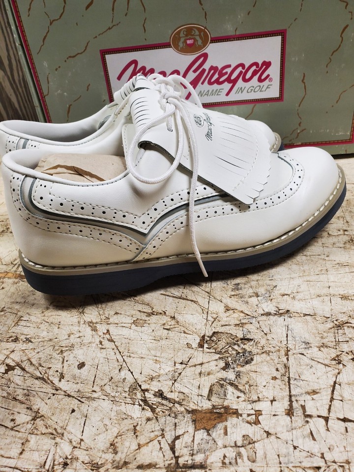 Women's Size 7M MacGregor Golf Shoes Wing Tip Design White Style 4000 ...