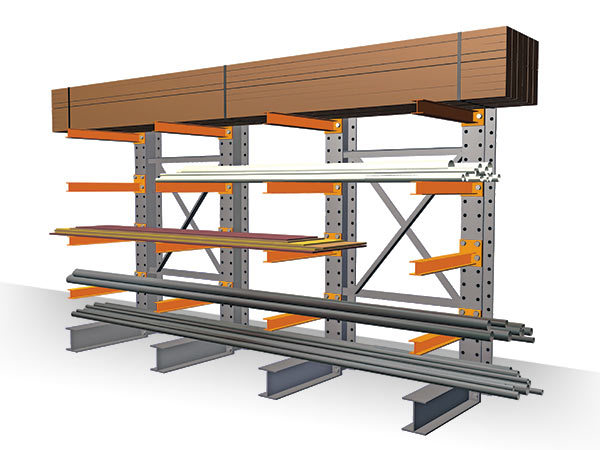 Structural Cantilever Racking Bracing - 60"C x 60"H Heavy duty diagonal ...