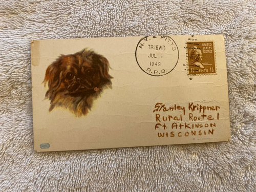 Pittsford, NY Railway Post Office Postmark, 1949, 1.5 cents Stamp ...