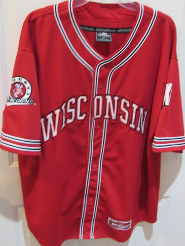 VTG Wisconsin Badgers Baseball College-NCAA Colosseum Athletics Jersey ...