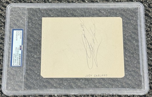 Wizard Of Oz Judy Garland Signed Autographed 4x6 Album Page PSA/DNA ...