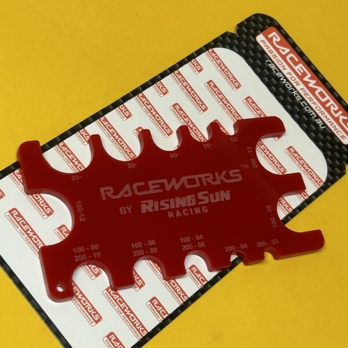 Raceworks RWT-034RD Hose size gauge tool Red | eBay