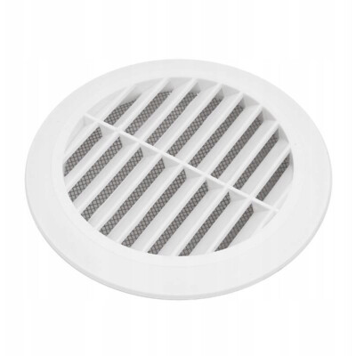 WHITE 125mm / 5" CIRCLE AIR VENT GRILL COVER ROUND DUCTING VENTILATION ...