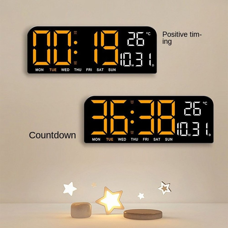 Wall-mounted Digital LED Clocks Display Table Clock for Bedroom | eBay