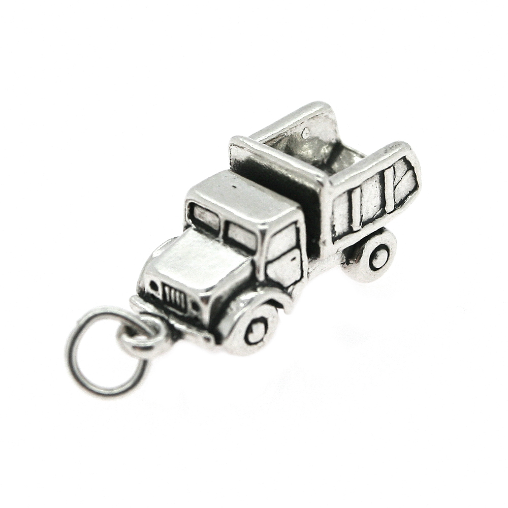 Sterling Silver 3D Dump Truck Vehicle Charm or Pendant | eBay