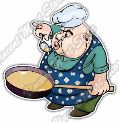 Restaurant Chef Cook Delicious Food Funny Car Bumper Vinyl Sticker ...