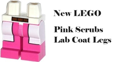 New LEGO Scrubs Pink White Lab Coat Printed LEGS Pink Shoes Matching ...