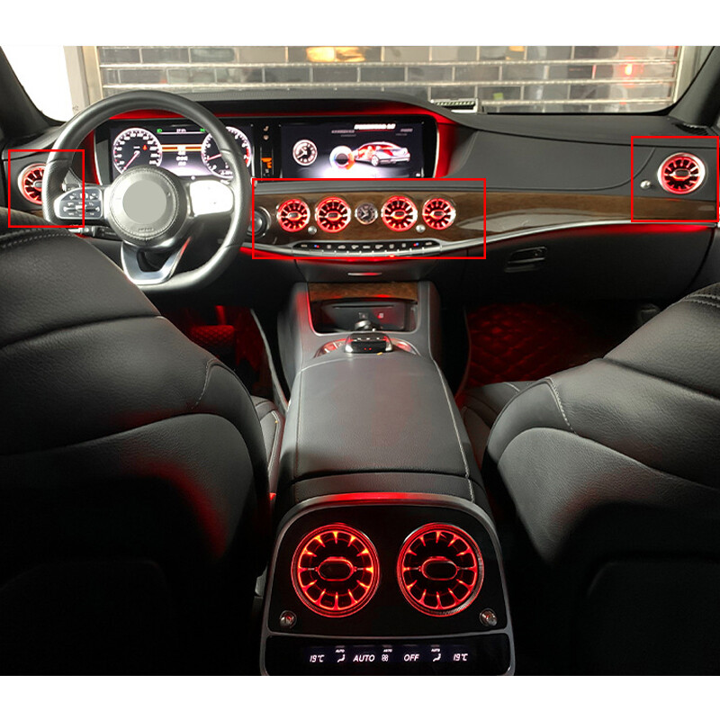 64 Colors Front Air Vent LED Ambient Light For Mercedes Benz S W222 ...