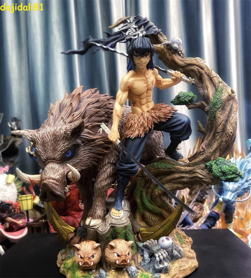 Demon Slayer Inosuke Hashibira 1/6 Boar Head Pig Hog GK Statue Painted ...