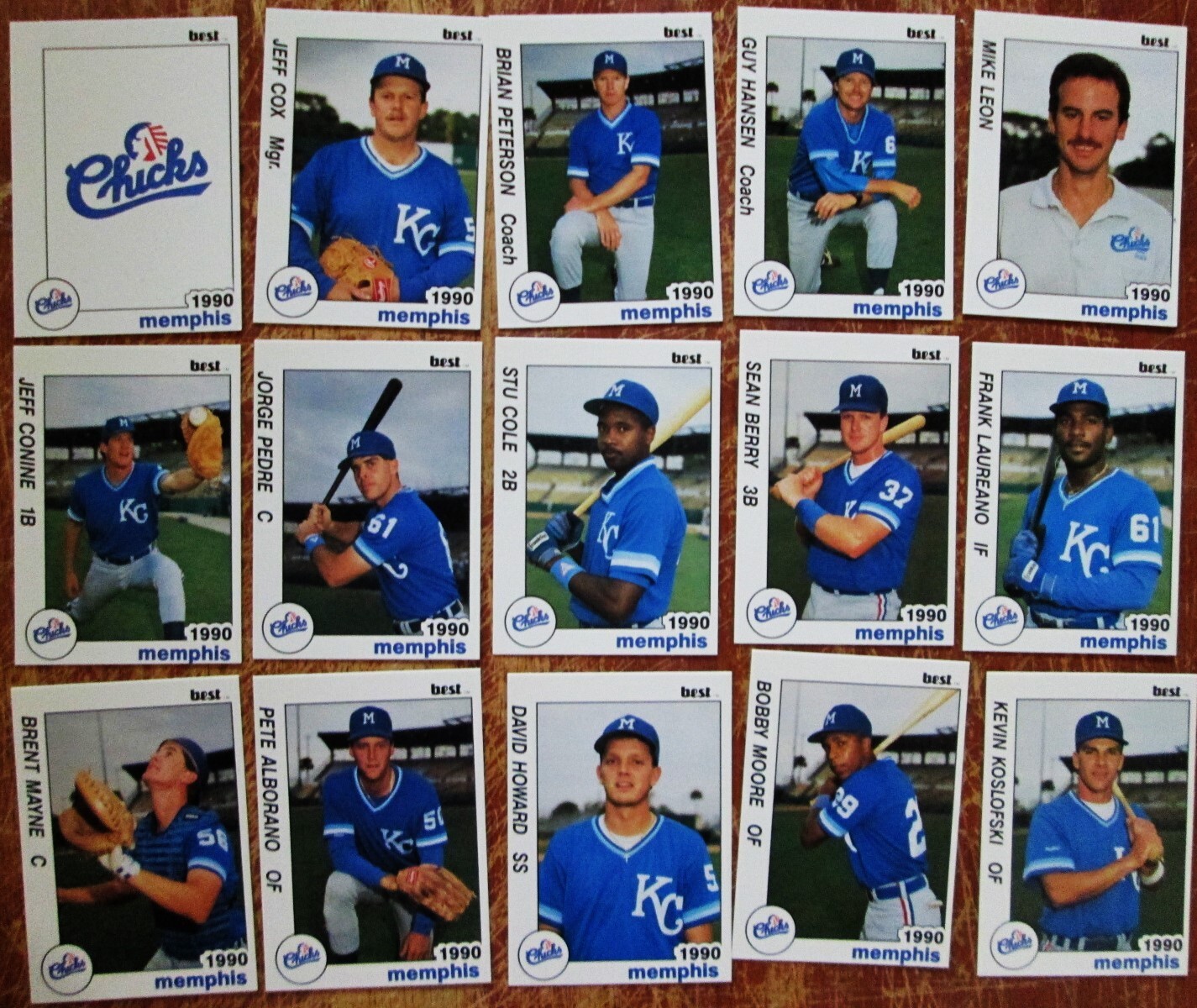 MILB TEAM SET: 1990 Memphis Chicks 29 Cards Brent Mayne, Jeff Conine | eBay