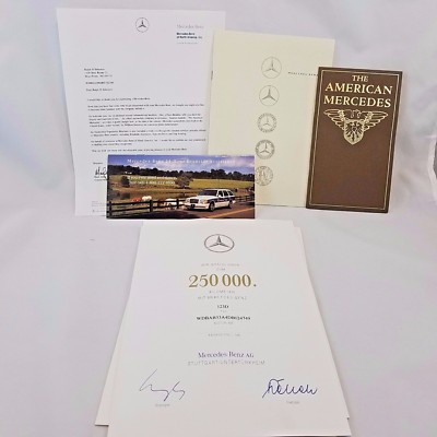 Mercedes Benz Ownership Packet Facts Booklet History Certificates ...