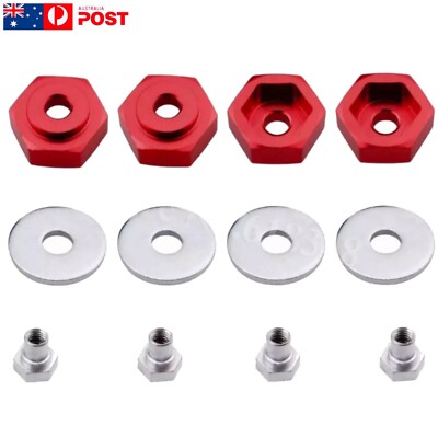 RC 12mm to 17mm Hex Adapter 1/10 Wheels - Red | eBay Australia
