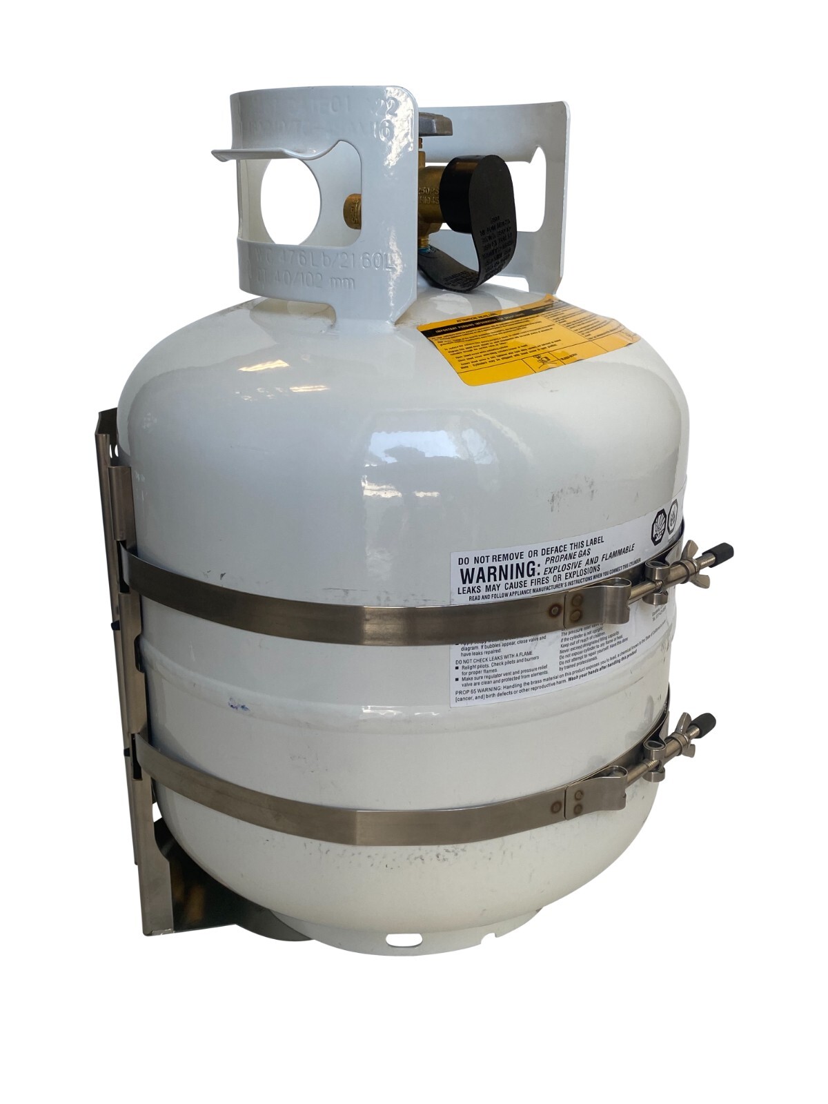 20 lb Stainless Steel Propane Tank Mount for RV VEHICLE MARINE CAMPER ...