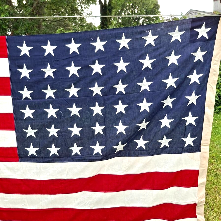 US Flag 48 Star 5' X 9.5' Valley Forge American Flag used once for ...