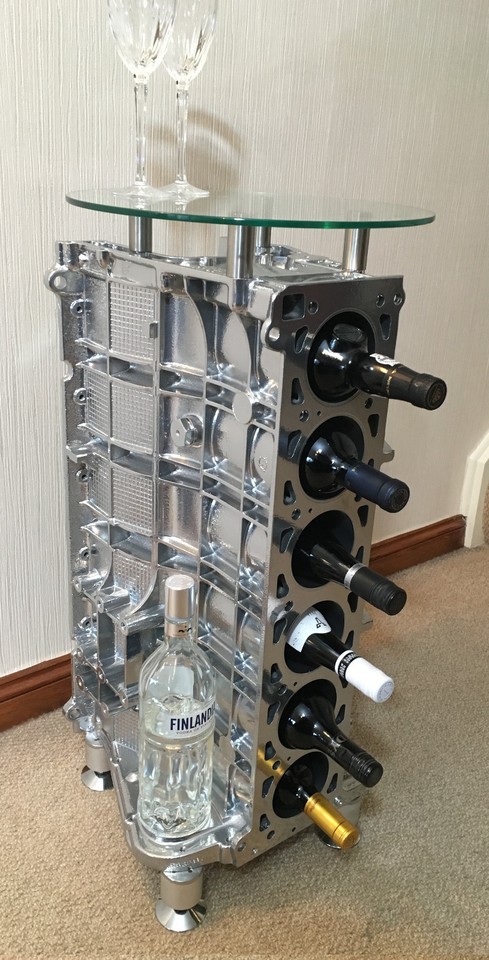 Engine Block Wine Rack Side Table / Coffee Table | eBay UK