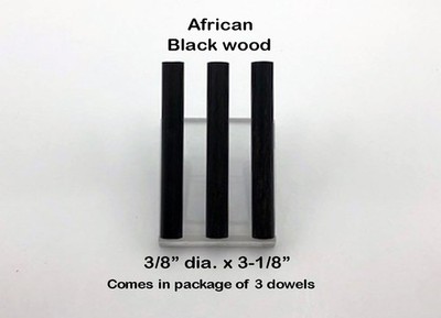 African Blackwood 3/8" dia. Dowel Pins #124-2 | eBay